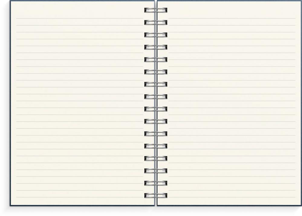Notebook Textile dark blue lined A5