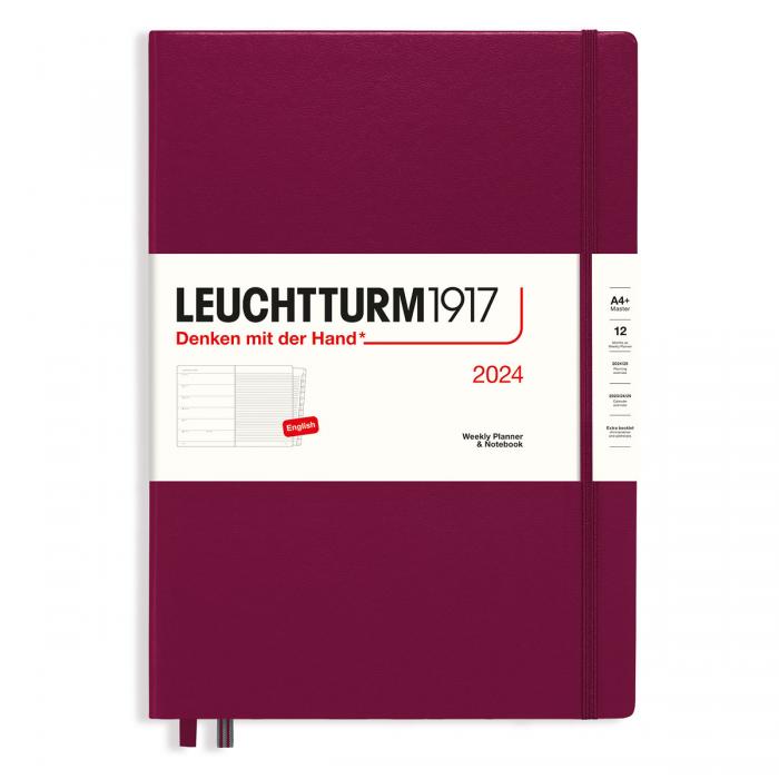 Leuchtturm1917 Vecka/notes A4+ Port Red 2024