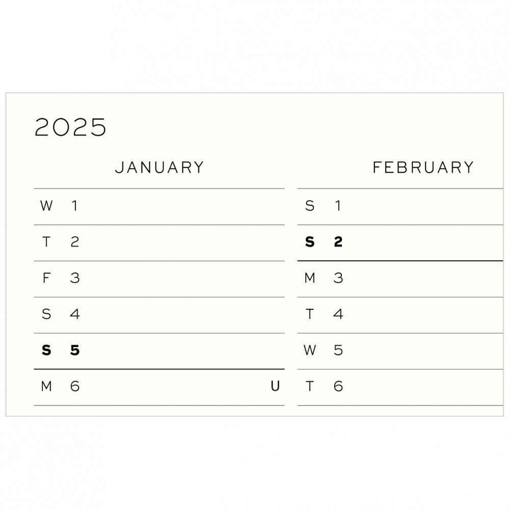 Weekly Planner/Notebook 18m 24-25 A5 Black