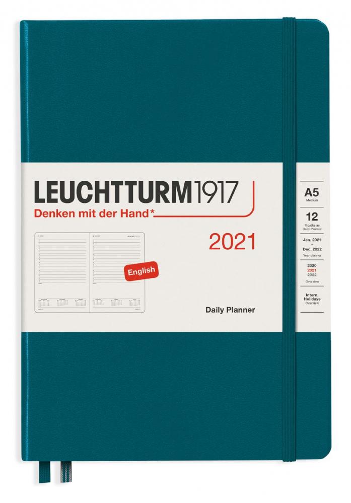 Leuchtturm Daily planner 2021 A5 Pacific Green