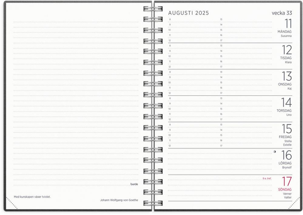 Liten Veckokalender Eco Line 2025