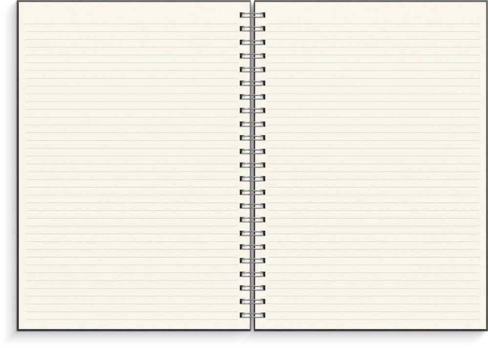 Notebook Textile dark grey lined A4 spiralbunden