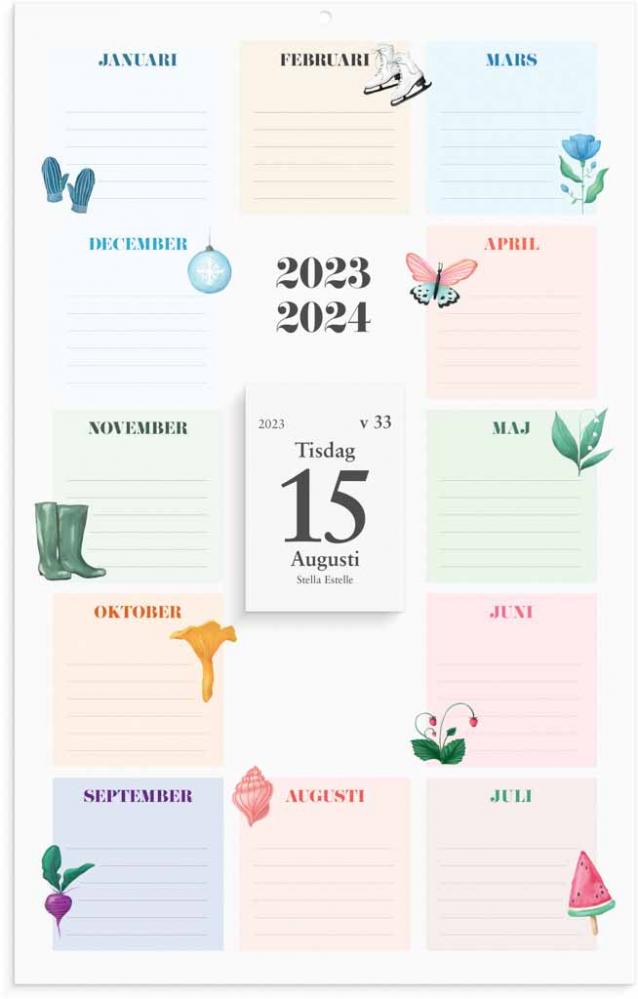 Väggkalender klassens almanacka 2023-2024