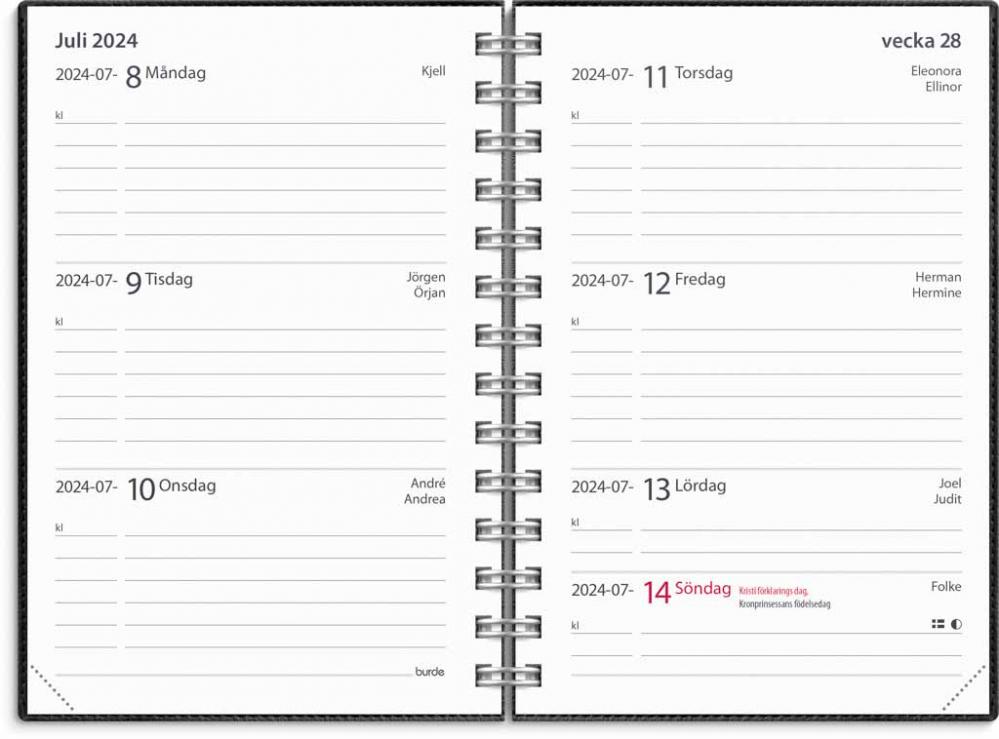 Kalender Lilla Studieåret Twist svart 2023-2024