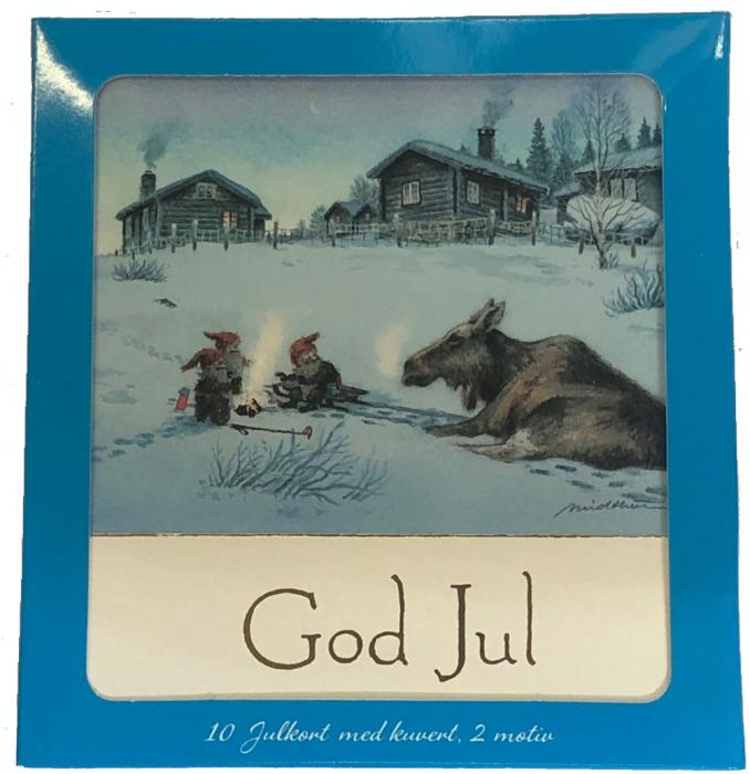 Julkort Unicef 10-pack Liggande älg/Hjort på väg