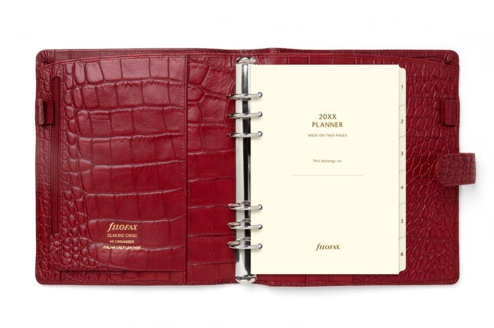 Filofax Classic Croc A5 Cherry