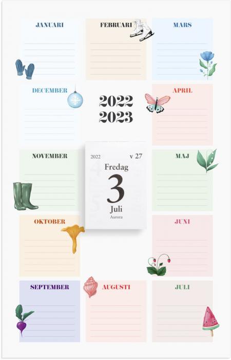 Väggkalender klassens almanacka 2022-2023