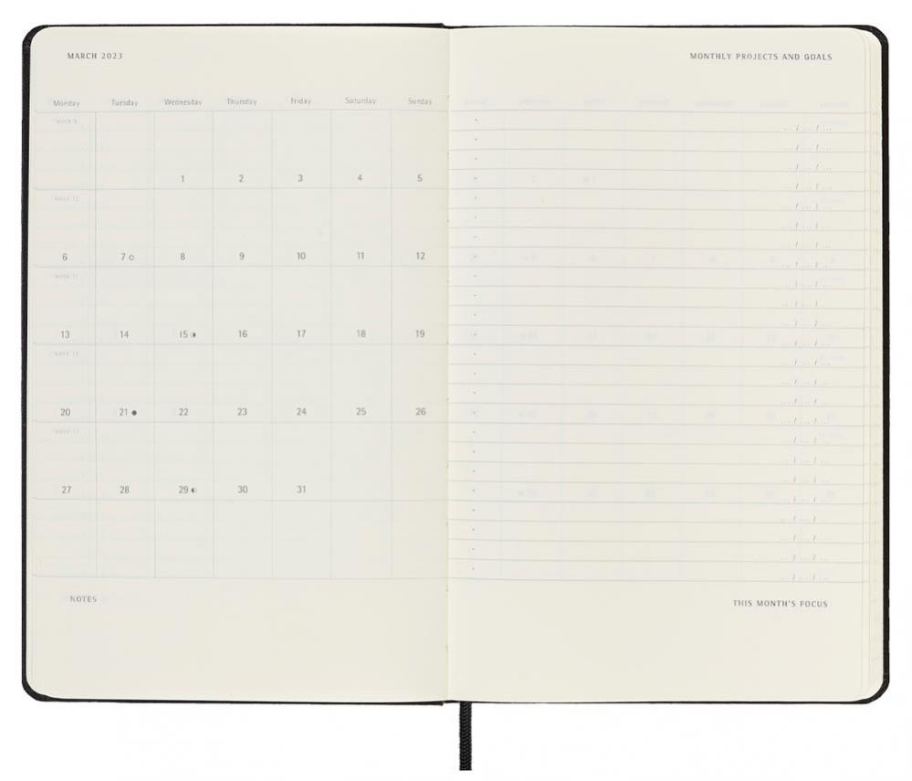 Moleskine Weekly Pro Vertical Svart hard large 2023 Moleskine Weekly Pro Vertical Svart hard large 2023