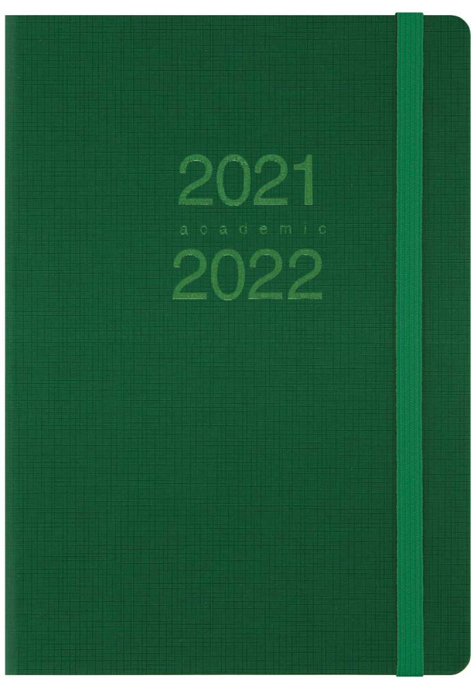Kalender Letts Memo A5 grön studieåret 2021-2022