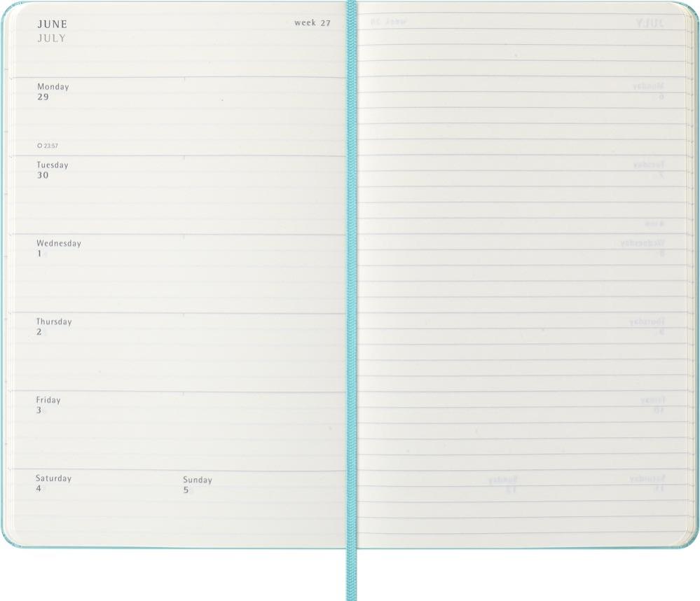 Moleskine Veckokalender L Hård 25/26 Aquamarine